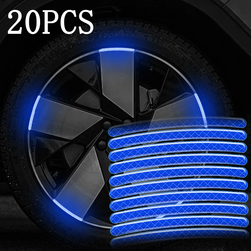 20Pcs-Colorful-Reflective-Strips-Car-Motorcycle-Wheel-Hub-Stickers-Car ...