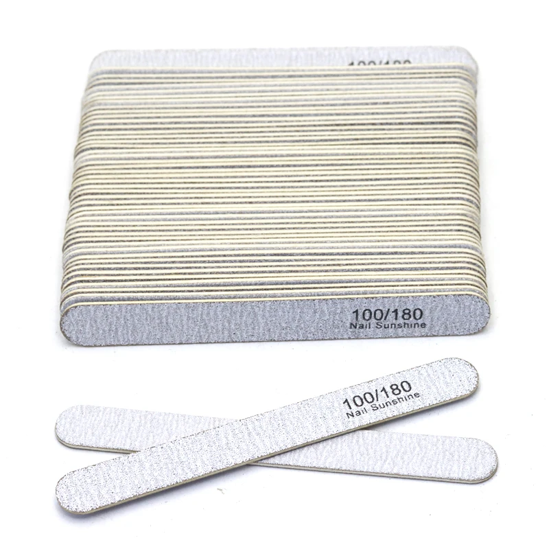 50-100Pcs-Professional-Grey-Nail-Files-Set-Manicure-Pedicure-Nail ...