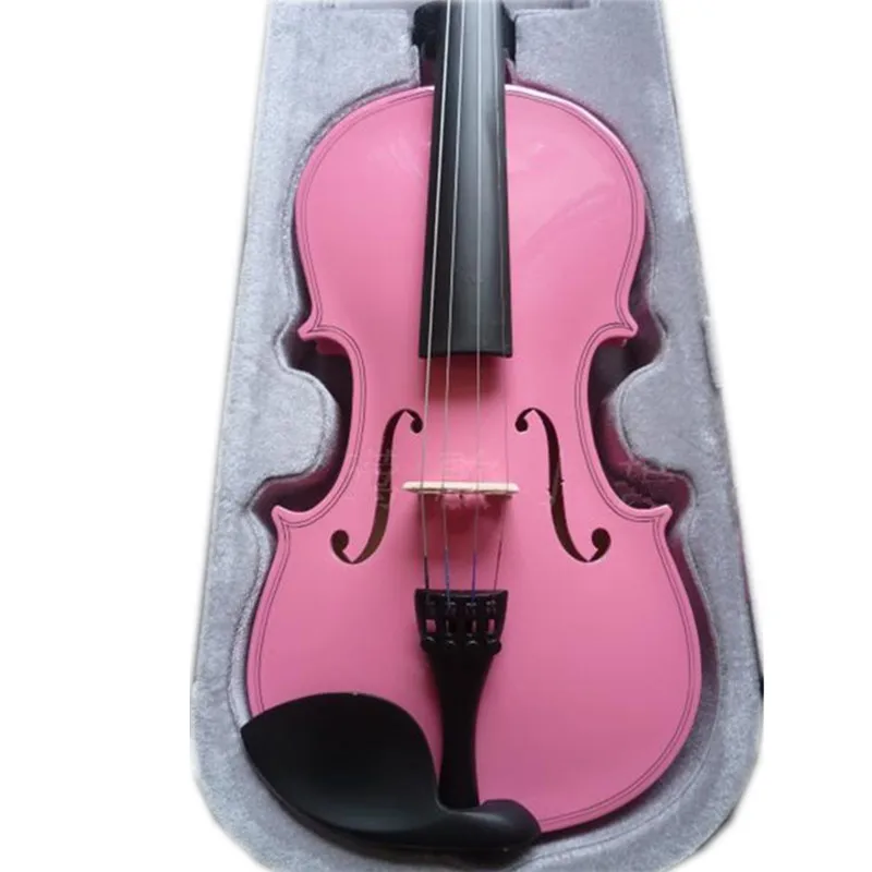 Pink Violin 4/4 Violin Handcraft Violino Musical Instruments - Violin ...