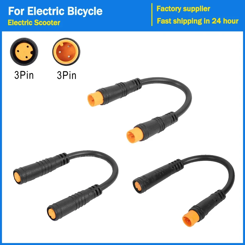 Electric Bike 3 Pin Thumb Throttle Cable Waterproof Female to Male ...