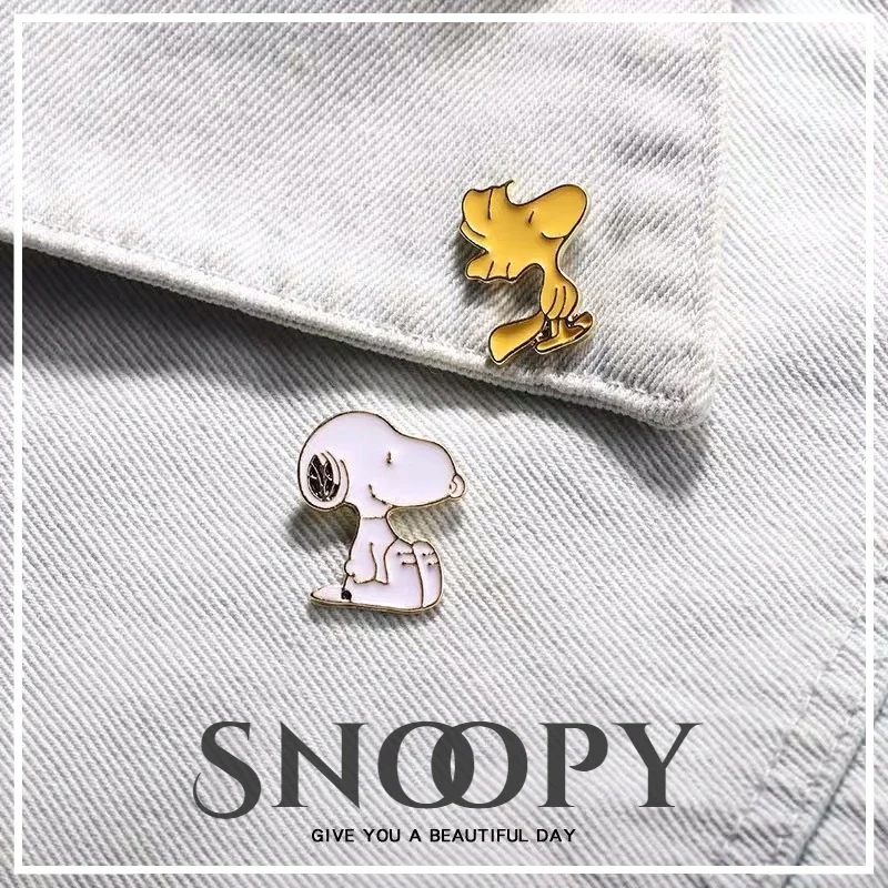 Snoopy-Woodstock-Creative-Couple-Pin-Brooch-Metal-Pins-Badge-Denim ...