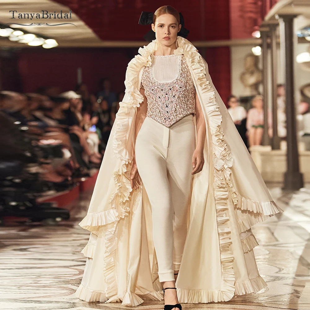 New-Fashion-Wedding-Cape-With-Charming-Ruffles-Edge-Women-Coat-Long ...