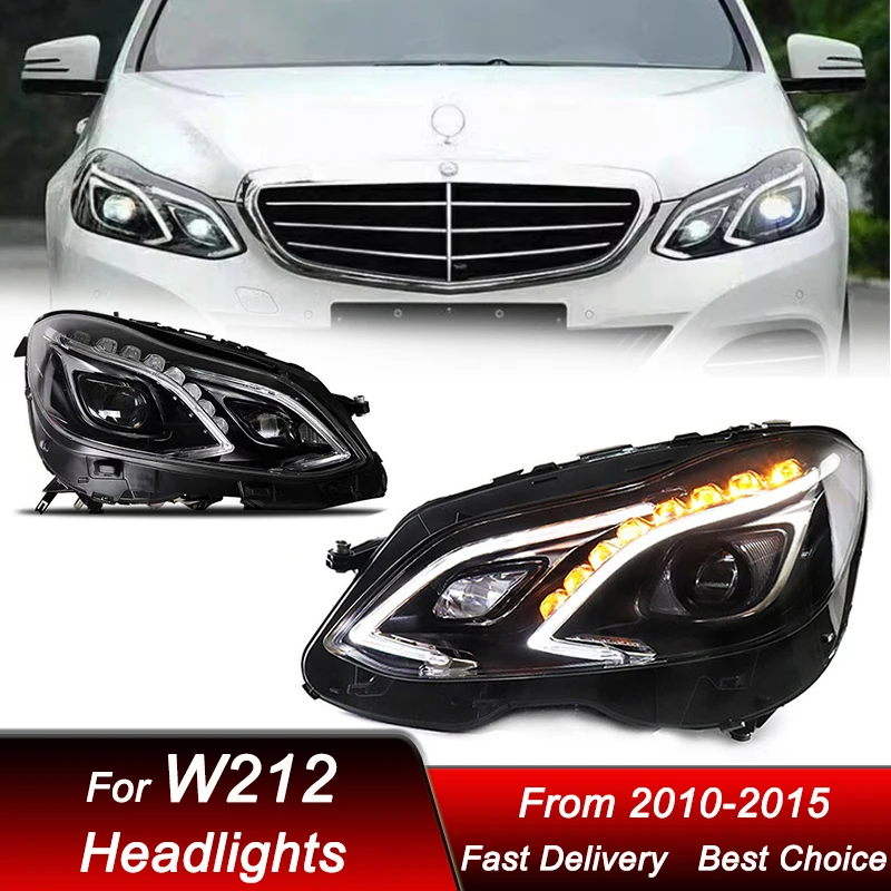 Car-Headlights-For-Mercedes-Benz-E-Class-W212-2010-2015-high-style-LED ...