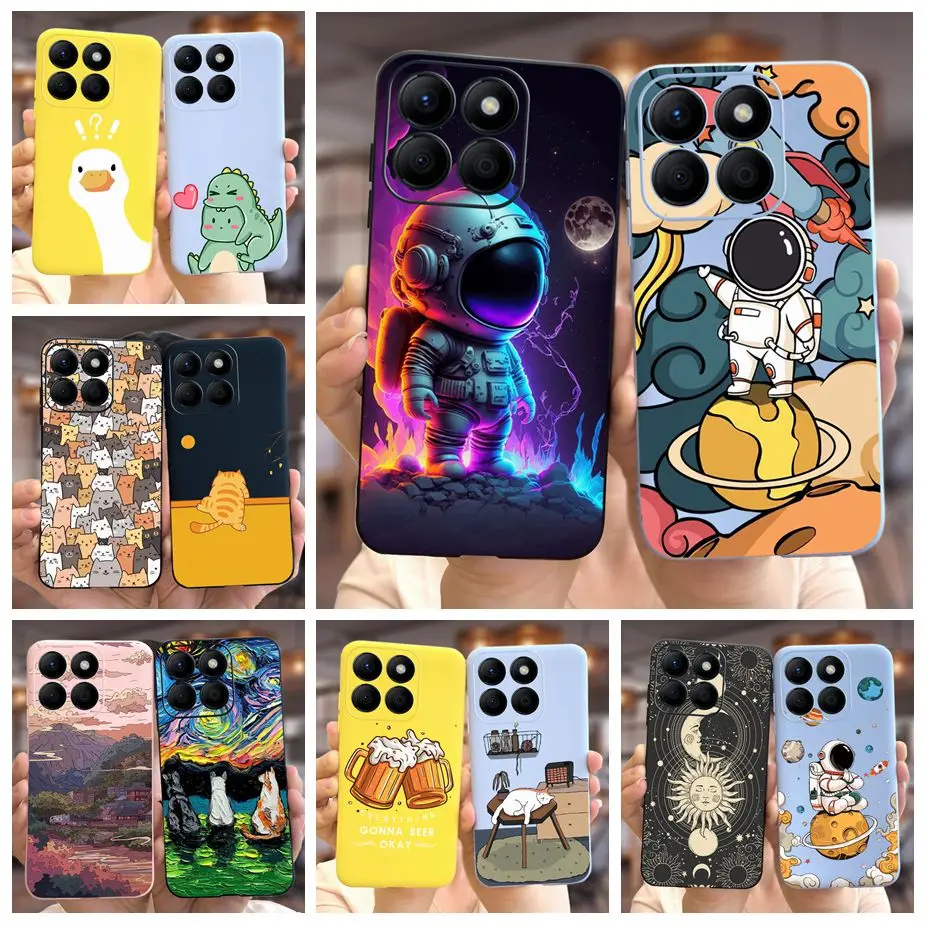 For Honor X8b Case Honor X8a Cute Astronauts Cartoon Cover Soft ...