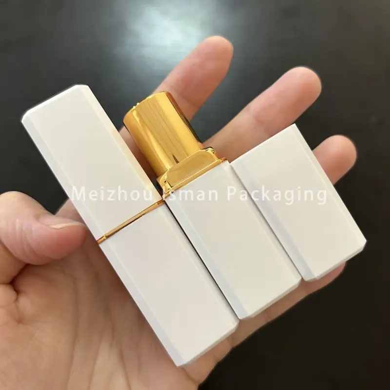 50Pcs-high-quality-octagon-white-lip-balm-container-refillable-matte ...