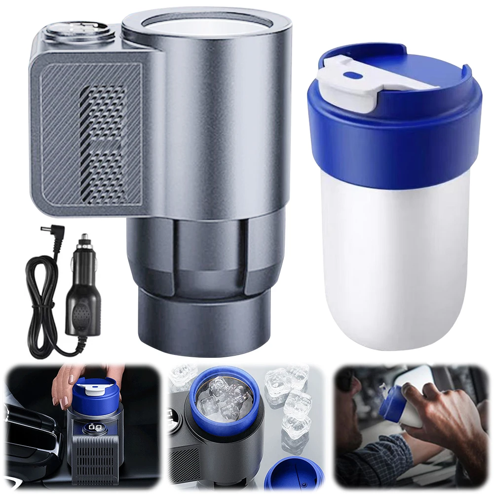 2 In 1 Car Heating Cooling Cup with Temperature Digital Display ...
