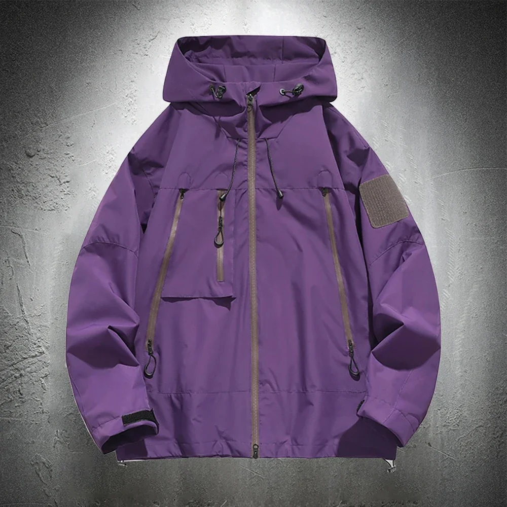 Purple-Windbreaker-Jacket-Men-With-Hood-Men-Clothing-Autumn-Outdoor ...