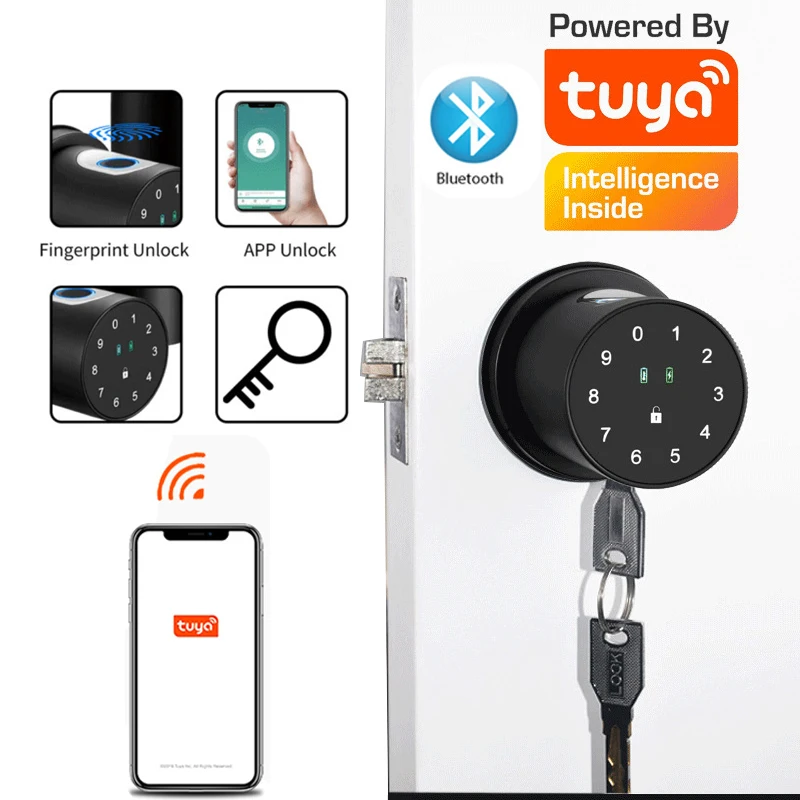 Smart-Knob-Lock-Fingerprint-Door-Lock-Digital-Handle-Lock-Tuya-Smart ...