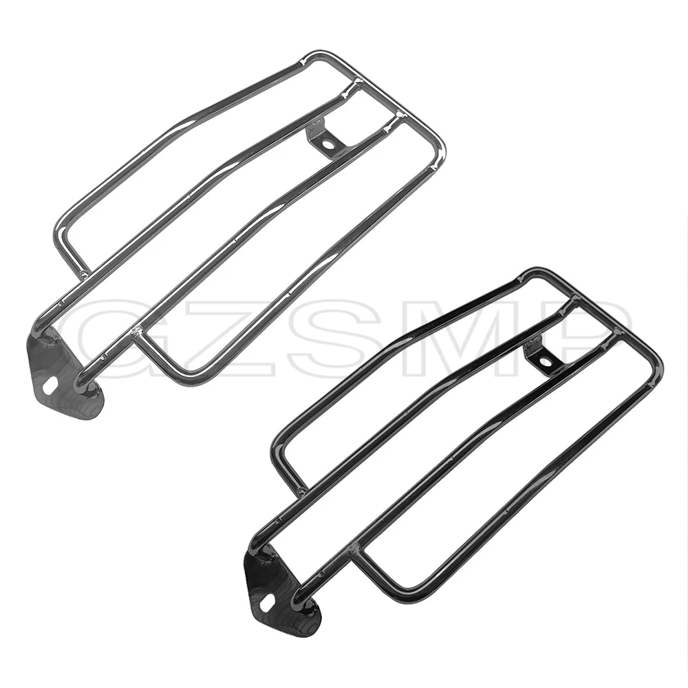 Black-Chrome-Motorcycle-Rear-mudguard-Solo-Seat-Luggage-Rack-Support ...