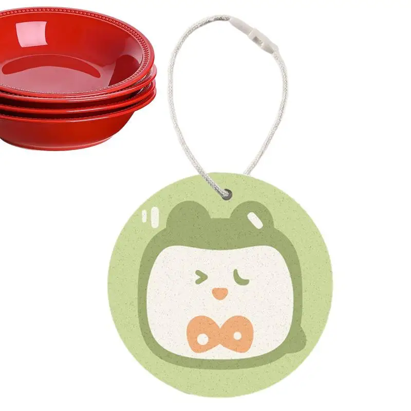 Eco-Friendly-Sponges-Round-Cartoon-Sponge-With-Lanyard-Scrub-Sponge ...