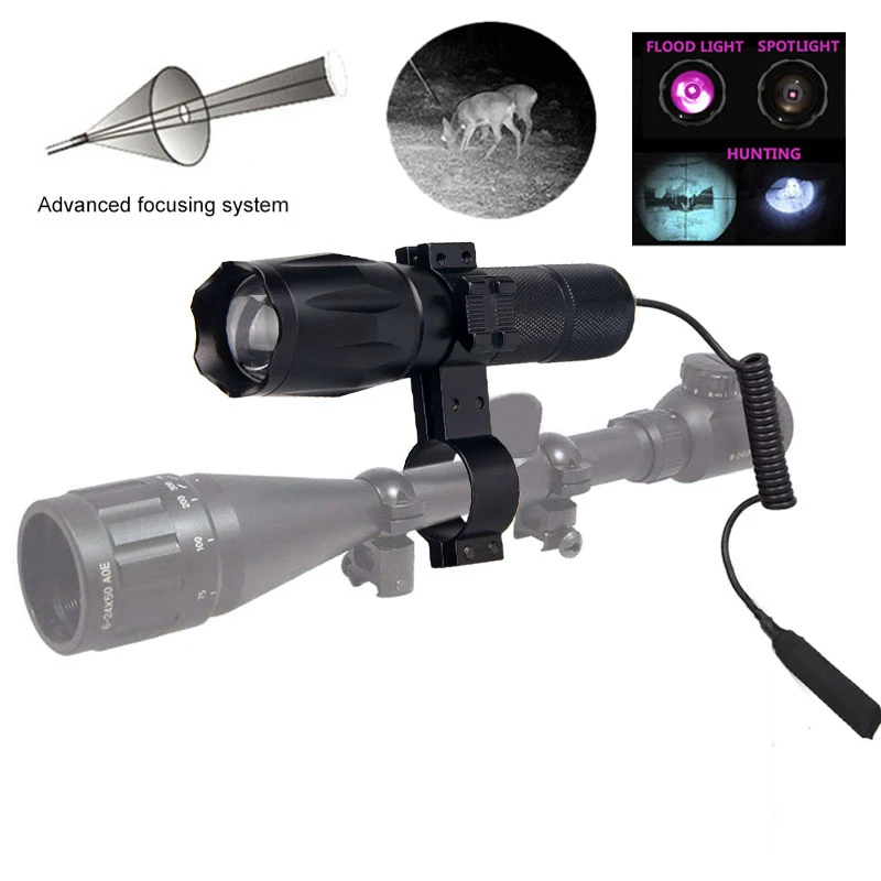 940nm IR Hunting Light Zoom Tactical Lamp Infrared Night Vision ...