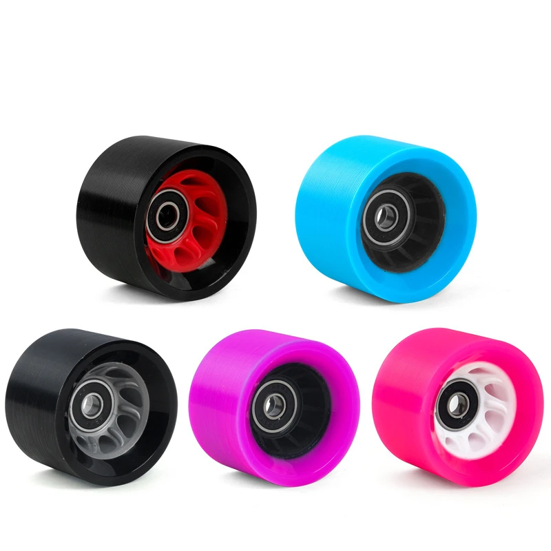 60*40mm Double Row Roller Skates Accessories Speed Skates Wheels 95A ...
