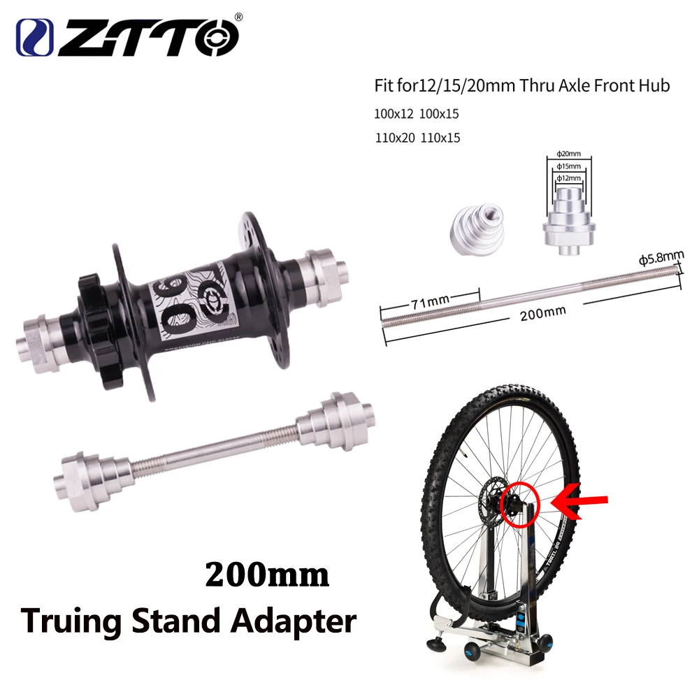 ZTTO Bike Wheel Truing Stand Adapter Tool Thru-Axle Hubs For Front Hub ...