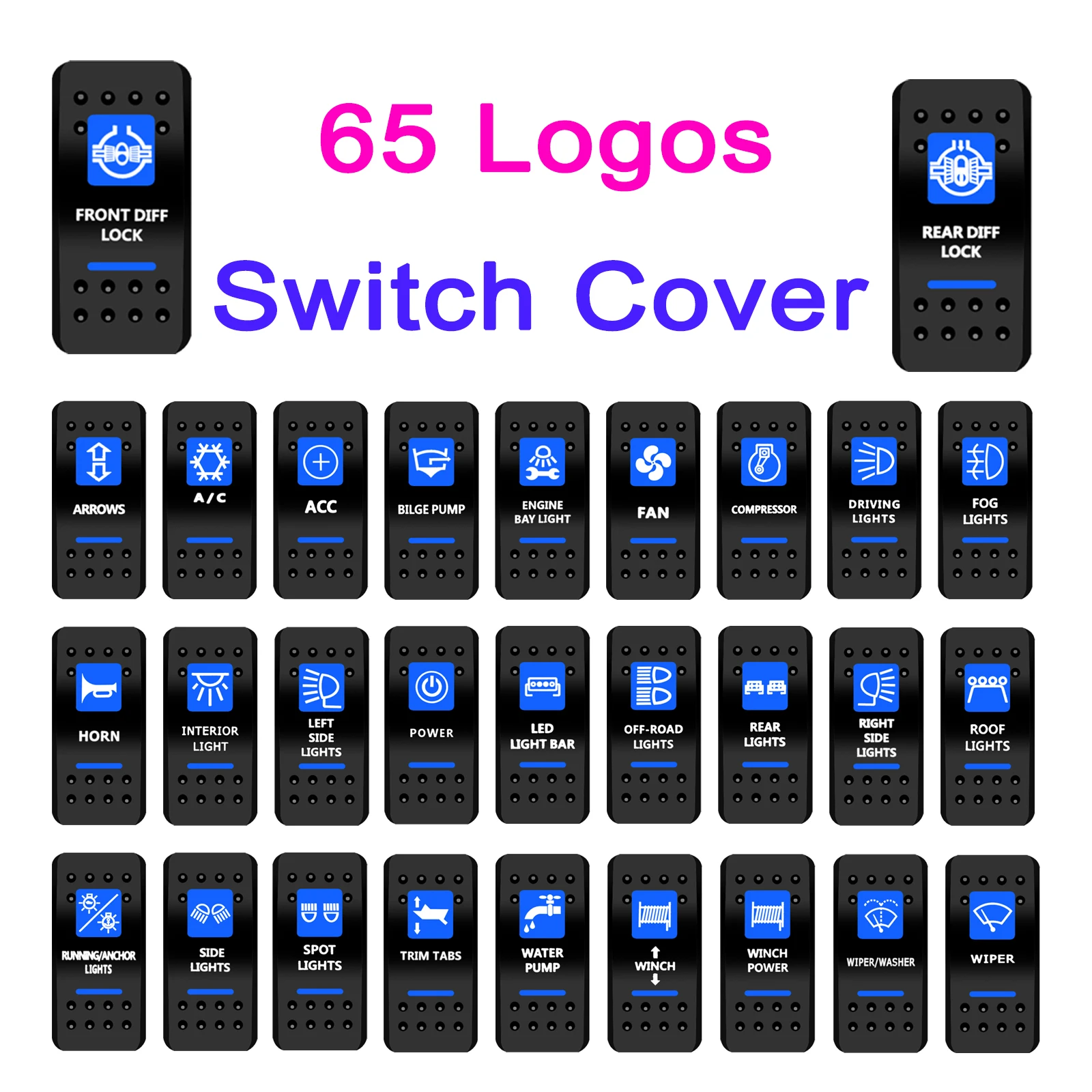 1-Pcs-COVER-CAP-ONLY-BLUE-Lens-Window-Labeled-Rocker-Switch-Cap-for-Car ...