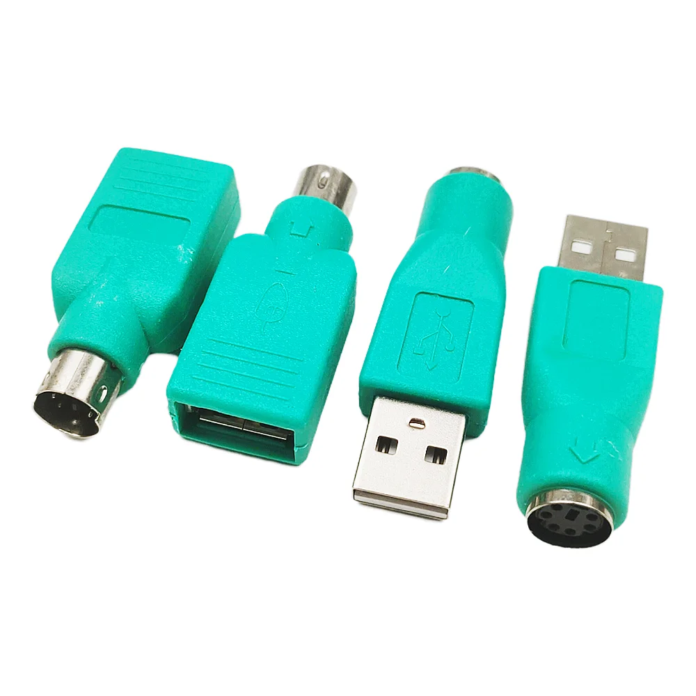 2pcs USB Male Female to PS2 Connector For PS/2 Female Cable Adapter ...