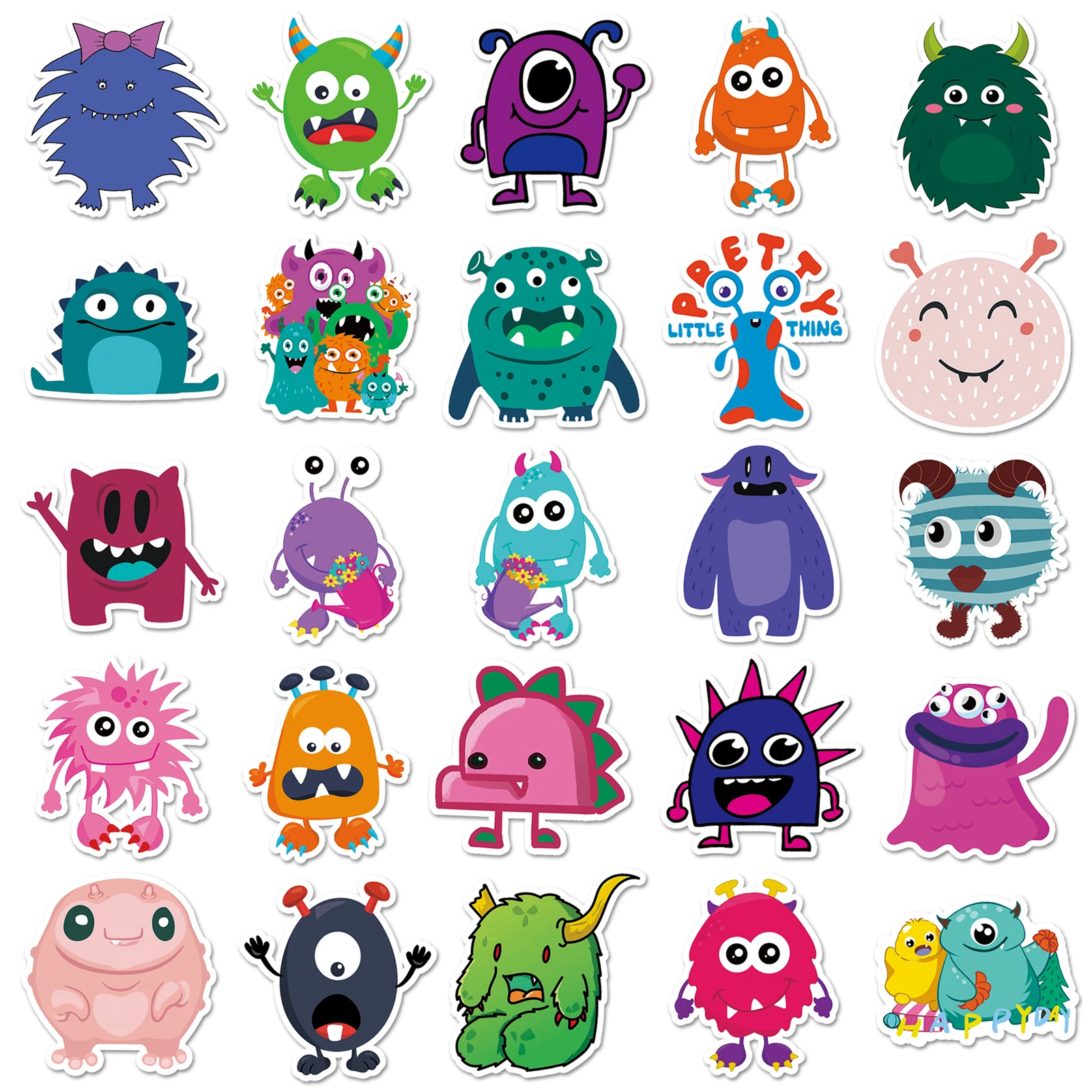 50 Piece Monster Pub Stickers Waterproof DIY For Phones Laptop Car ...