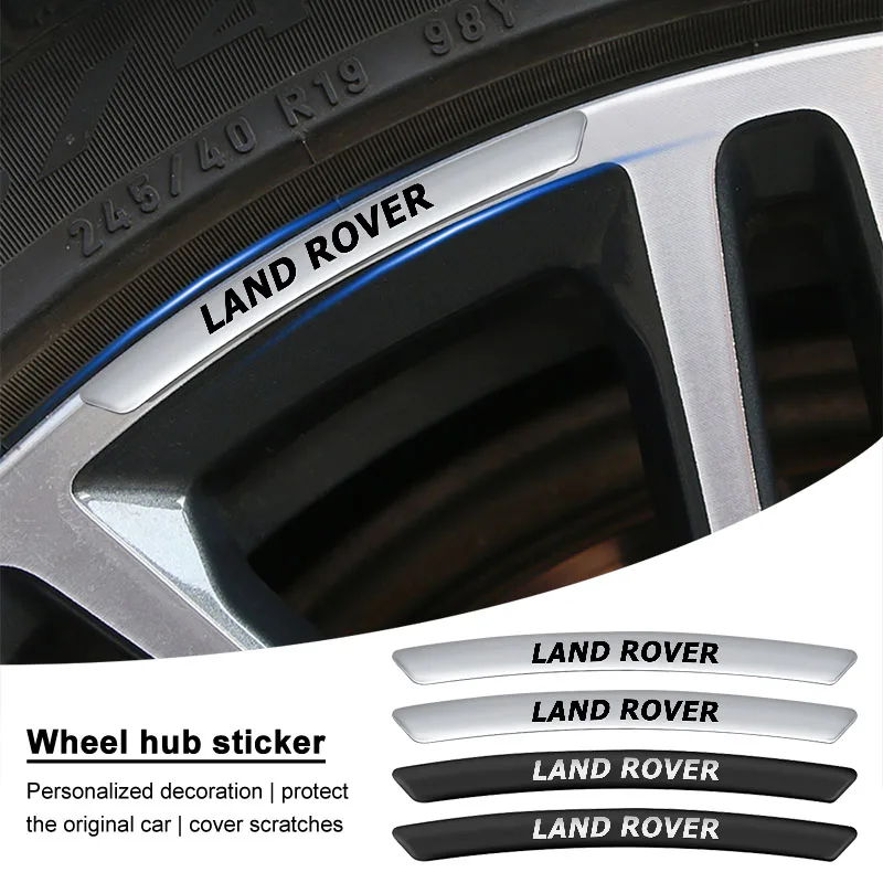 4Pcs Aluminum Car Badge Emblem Wheel Hub Rims Decor 3D Stickers For ...