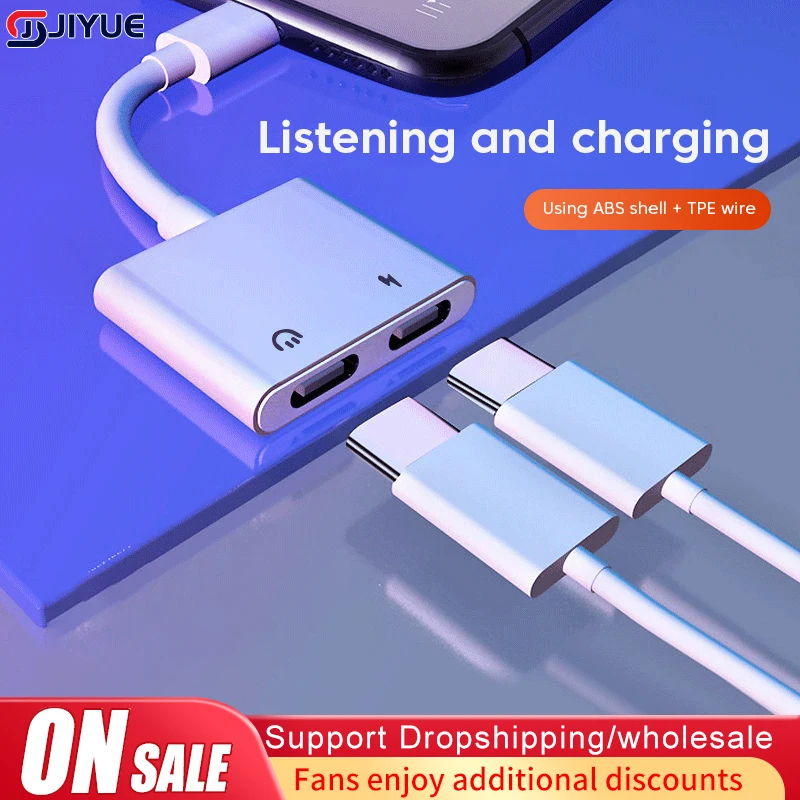 2-in-1 Audio Adapter USB C To 3 5 Mm Jack Type-C Charging 3.5mm Aux ...