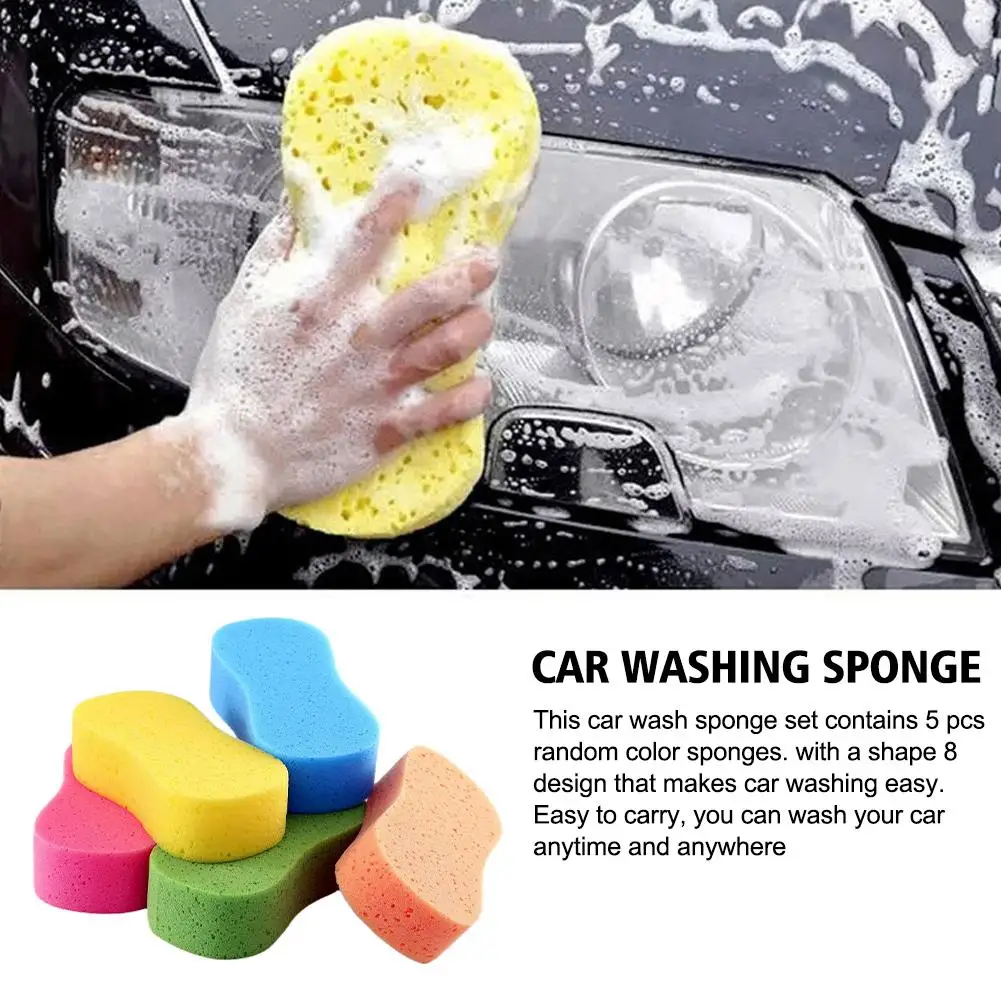 1Pc-Compressed-Car-Cleaning-Washing-Sponge-8-shaped-Sponge-Care-Auto ...