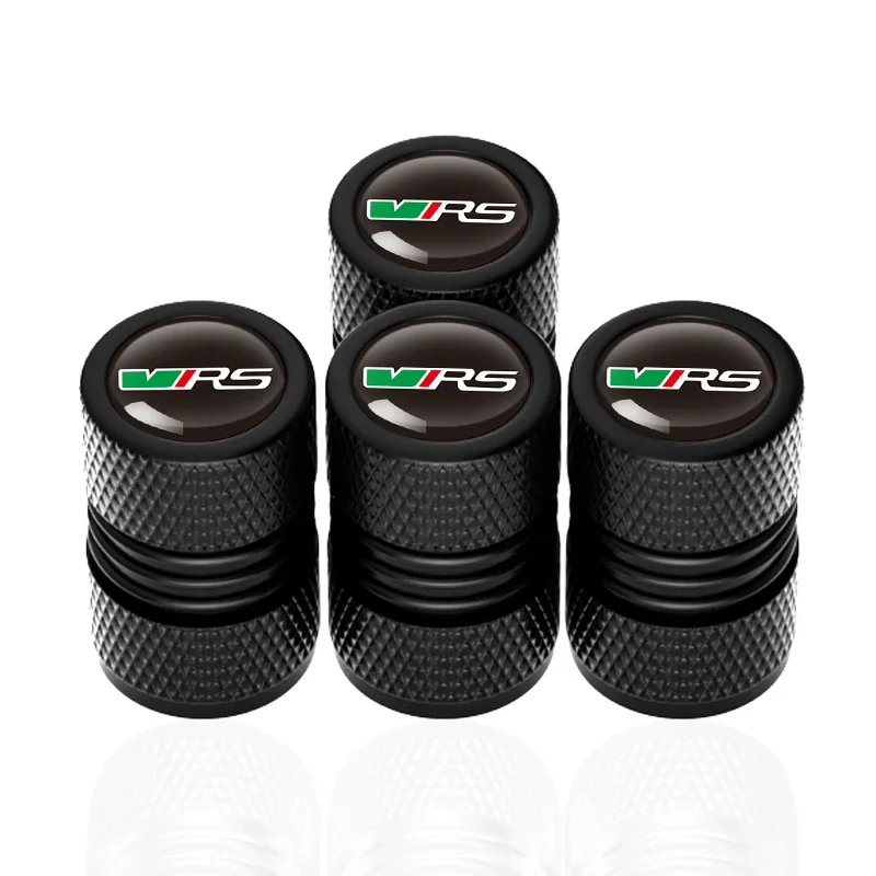 4Pcs/lot Car Tire Wheel Valve Caps Tyre Rim Stem Covers For Skoda VRS ...