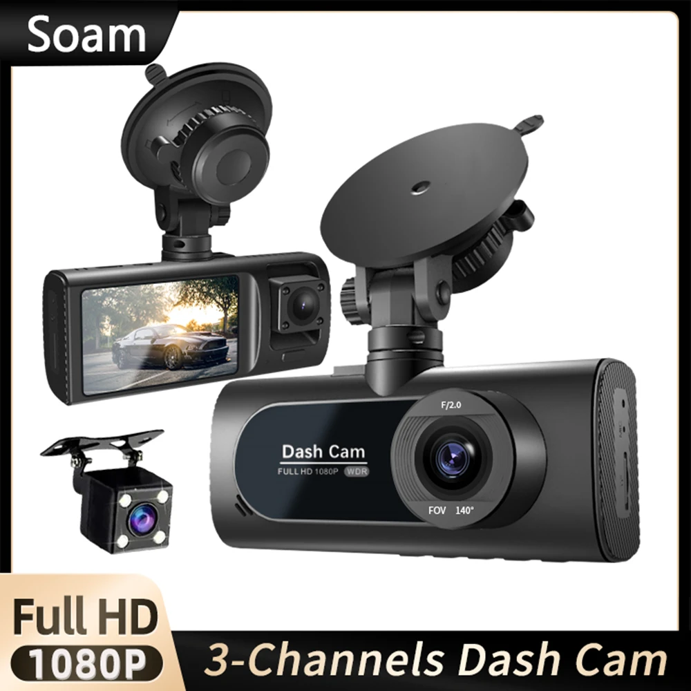 3-Channel-Dash-Cam-for-Cars-Camera-HD-1080P-3-Lens-Vehicle-Video ...