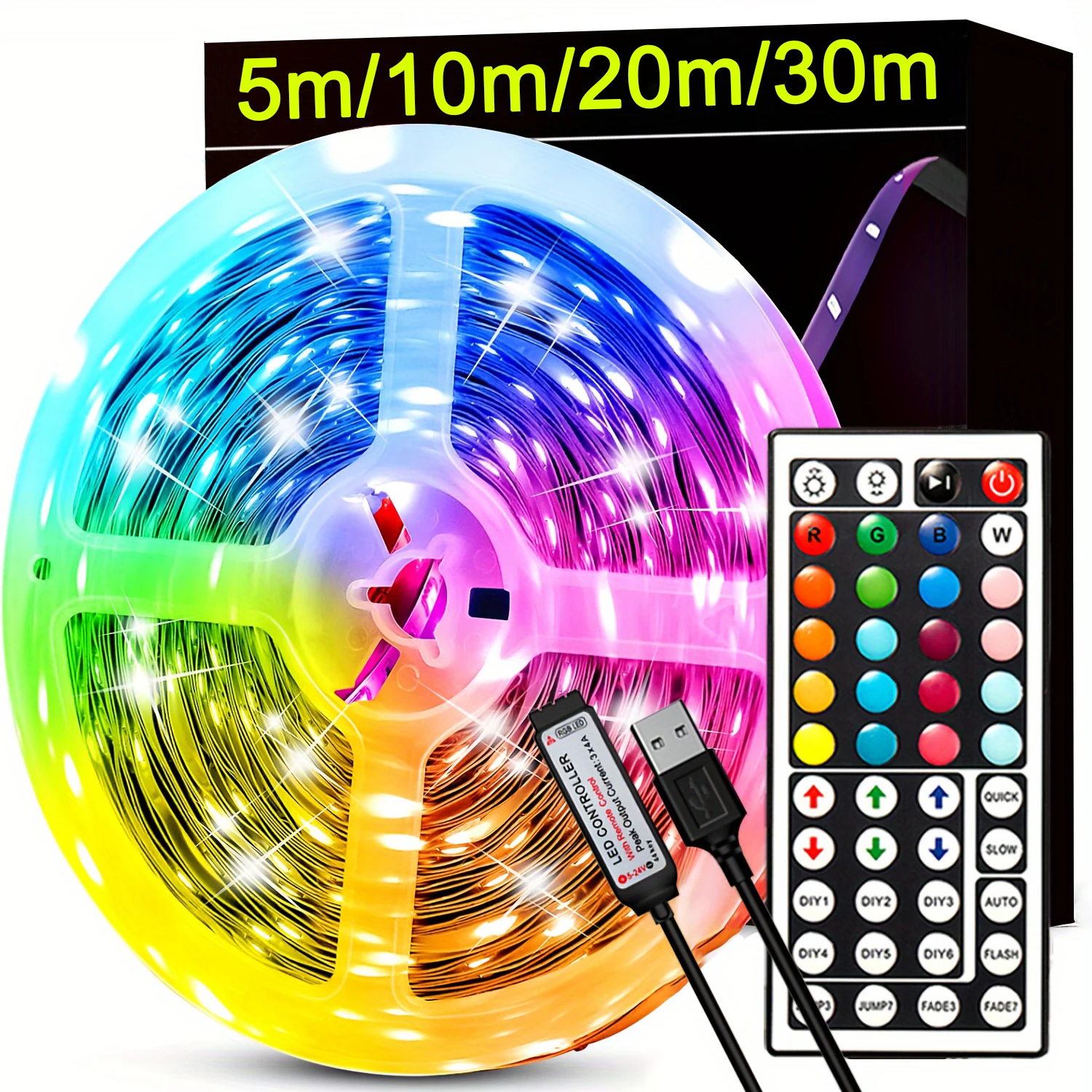 RGB-Led-Strip-Lights-Remote-Control-Luces-Led-Room-Light-USB-Flexible ...