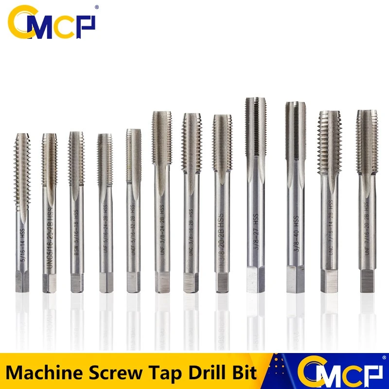 CMCP 1pc UNC UNF UNEF HSS Machine Plug Tap Straight Flute Screw Tap ...