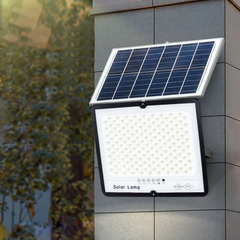 500W-Solar-Lamp-Outdoor-Courtyards-72-128-200LED-Floodlights-Remote ...