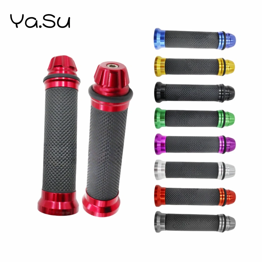 Motorcycle-Handlebars-Hand-Grips-CNC-22mm-Universal-Aluminum-Alloy-Anti ...