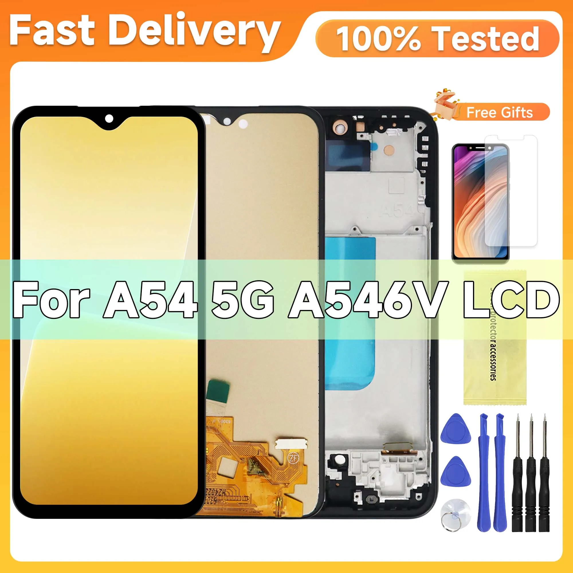 AMOLED / TFT Tested For Samsung A54 5G A546B LCD Display Touch Screen ...