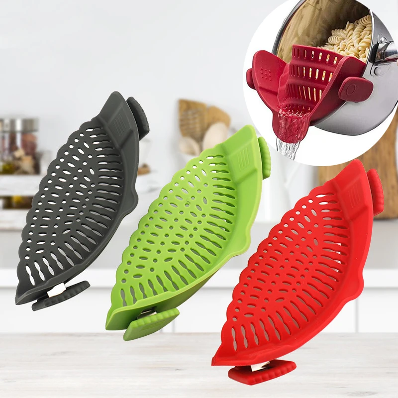 Universal-Silicone-Clip-on-Pan-Pot-Strainer-Anti-Spill-Pasta-Pot ...