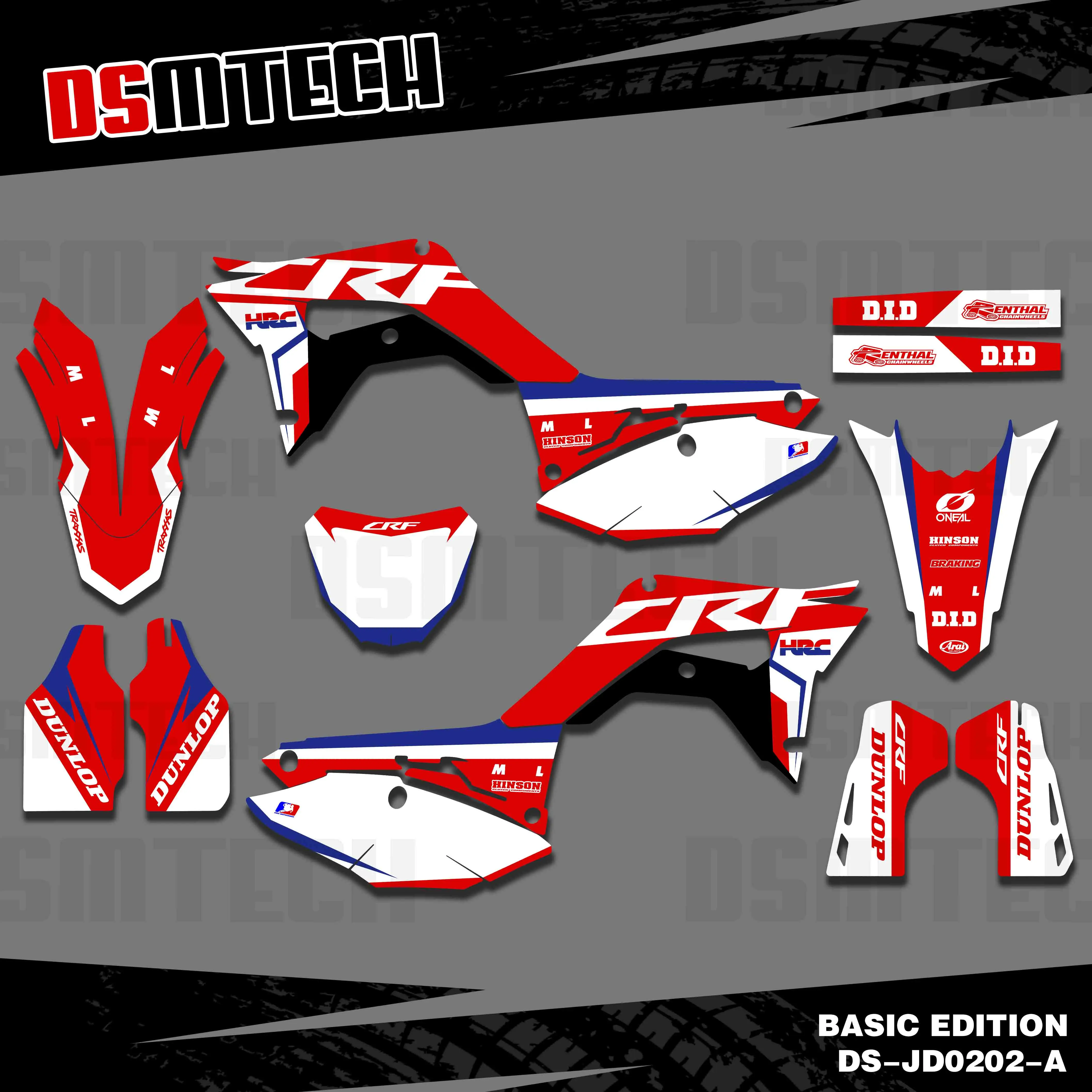 DSMTECH-calcoman-as-para-Motocross-para-Honda-2018-2021-CRF250-2017 ...