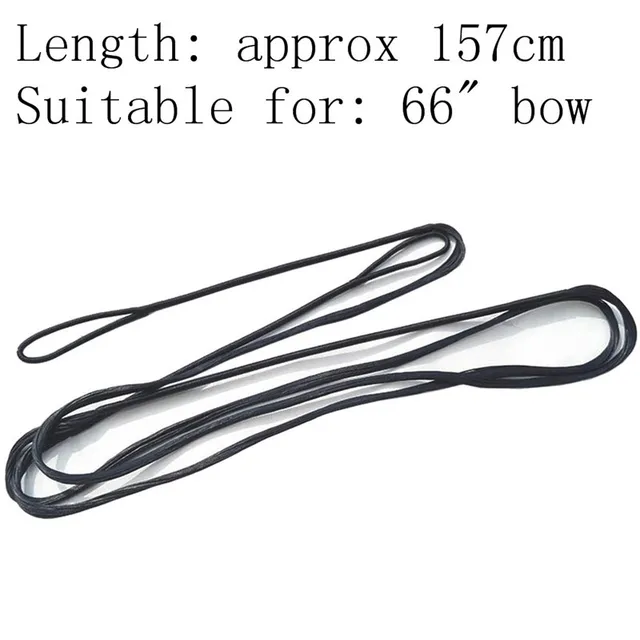 Black 48-70" Handmade Archery Bow Strings Straight Recurve Longbow ...
