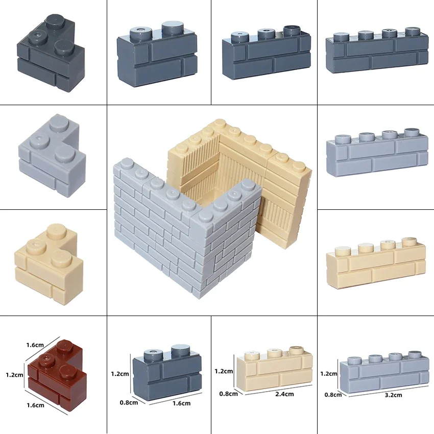 DIY Building Blocks MOC Thick Wall Bricks Figures City Educational ...