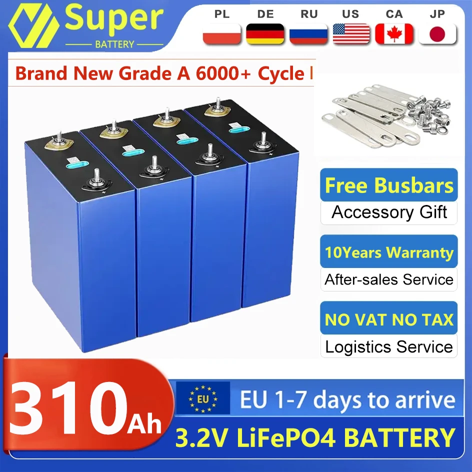 Batteria-ricaricabile-3-2V-310Ah-LiFePO4-nuova-280Ah-200Ah-105Ah-grado ...