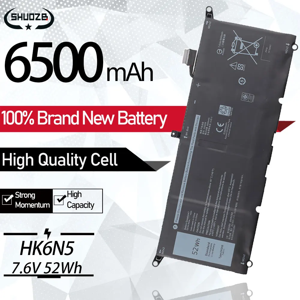 New-HK6N5-DXGH8-G8VCF-Battery-For-Dell-XPS-13-9380-9370-Inspiron-5390 ...
