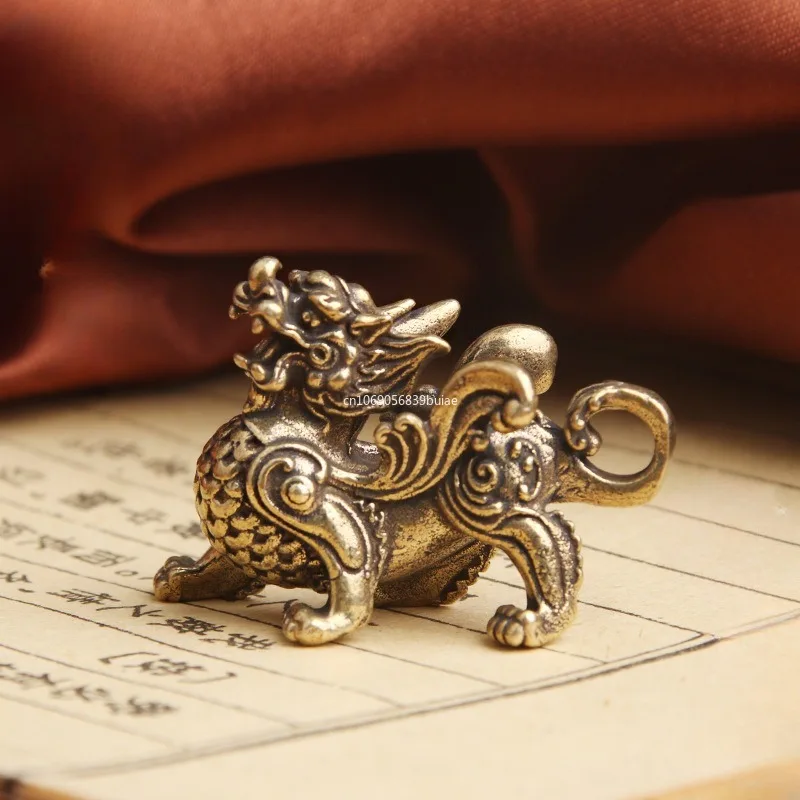 Mini-Animal-Statue-Home-Decor-Pure-Copper-Majestic-Lion-King-Miniatures ...