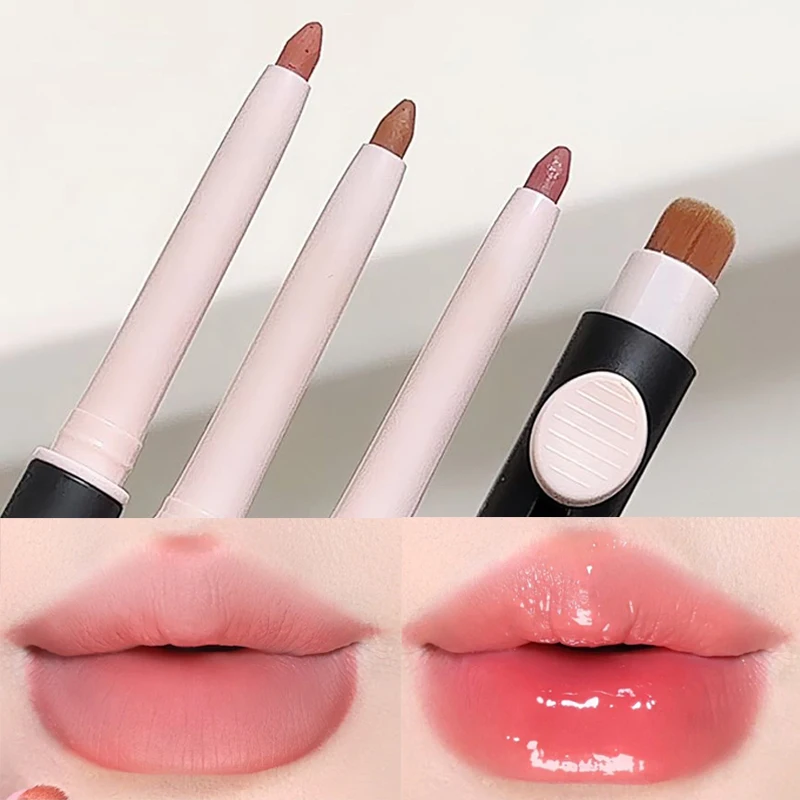 Waterproof Matte Lipliner Pencil with Brush Sexy Nude Brown Contour ...