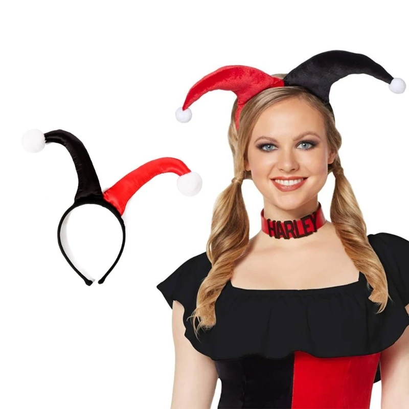 Halloween Clown Color Matching Clown Horn Shape Headband Movie Evil ...