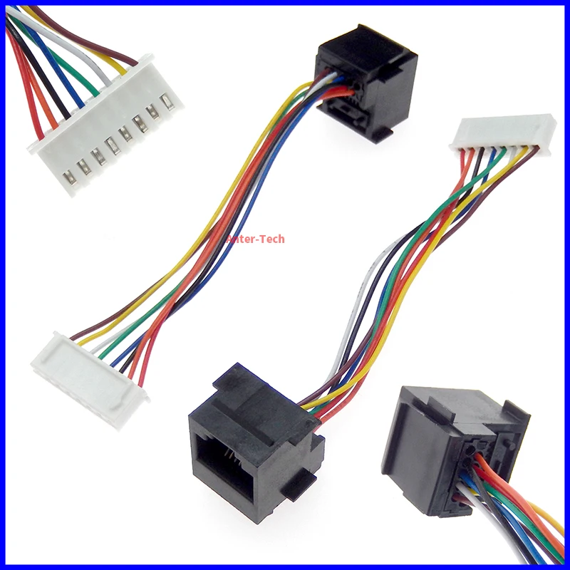 5PCS-RJ45-module-connectors-8P8C-socket-Female-base-crimped-cable-8 ...