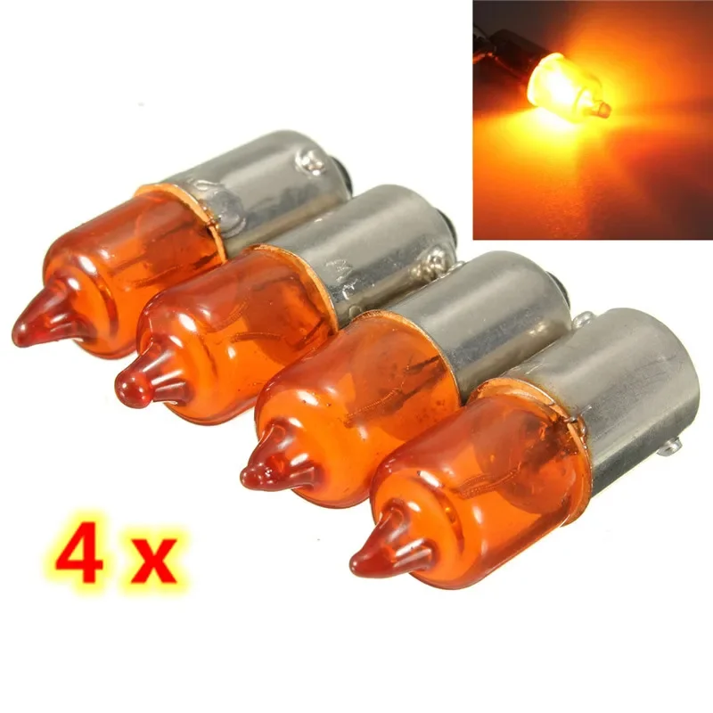 Amber-Light-Bulbs-BA9S-Universal-12v-21w-Auto-Car-Motorcycle-Motorbike ...