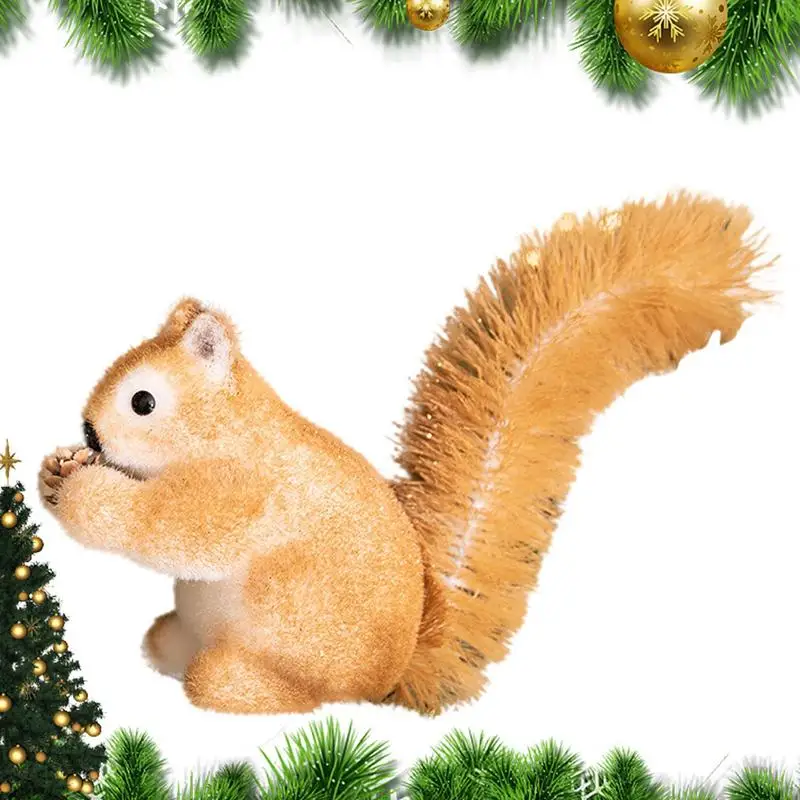 Simulated-squirrel-Christmas-tree-Hangings-ornaments-Hand-Crafted-Wool ...