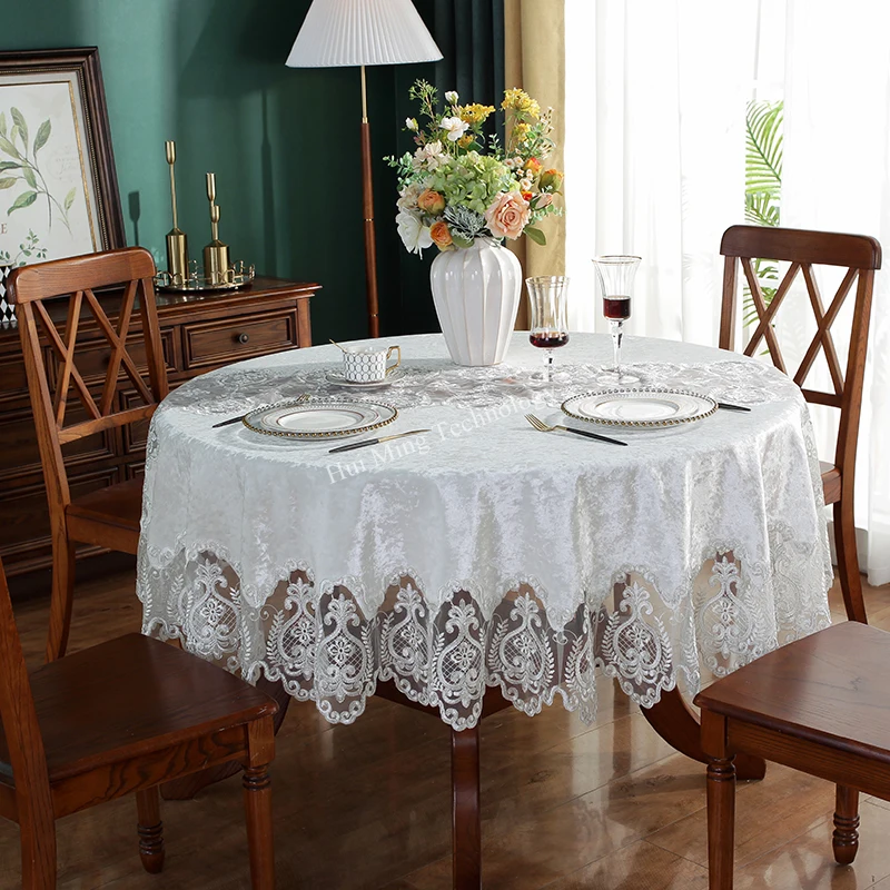 Round Velvet Table Tablecloth | Velvet Dining Table Cloths | Velvet ...
