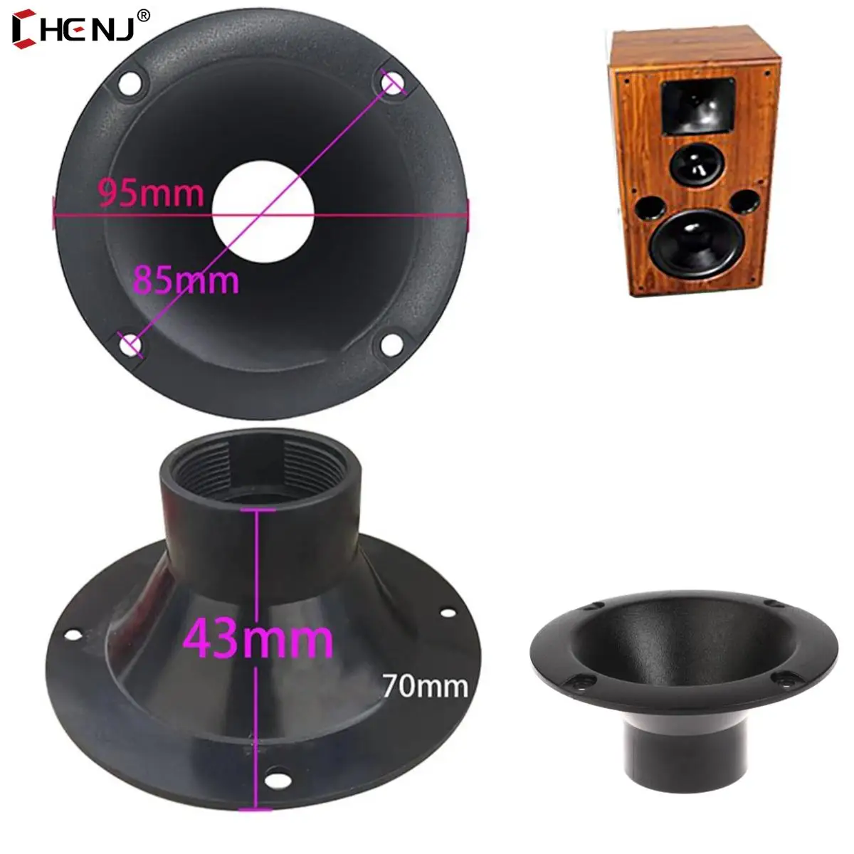1PCS-Small-Size-Horn-Tweeter-Plastic-Threaded-Mouth-Speaker-Repair ...