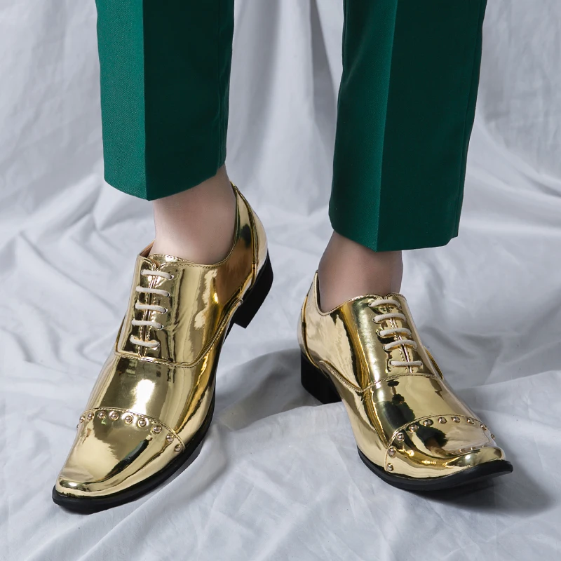 Real Gold Shoes For Men