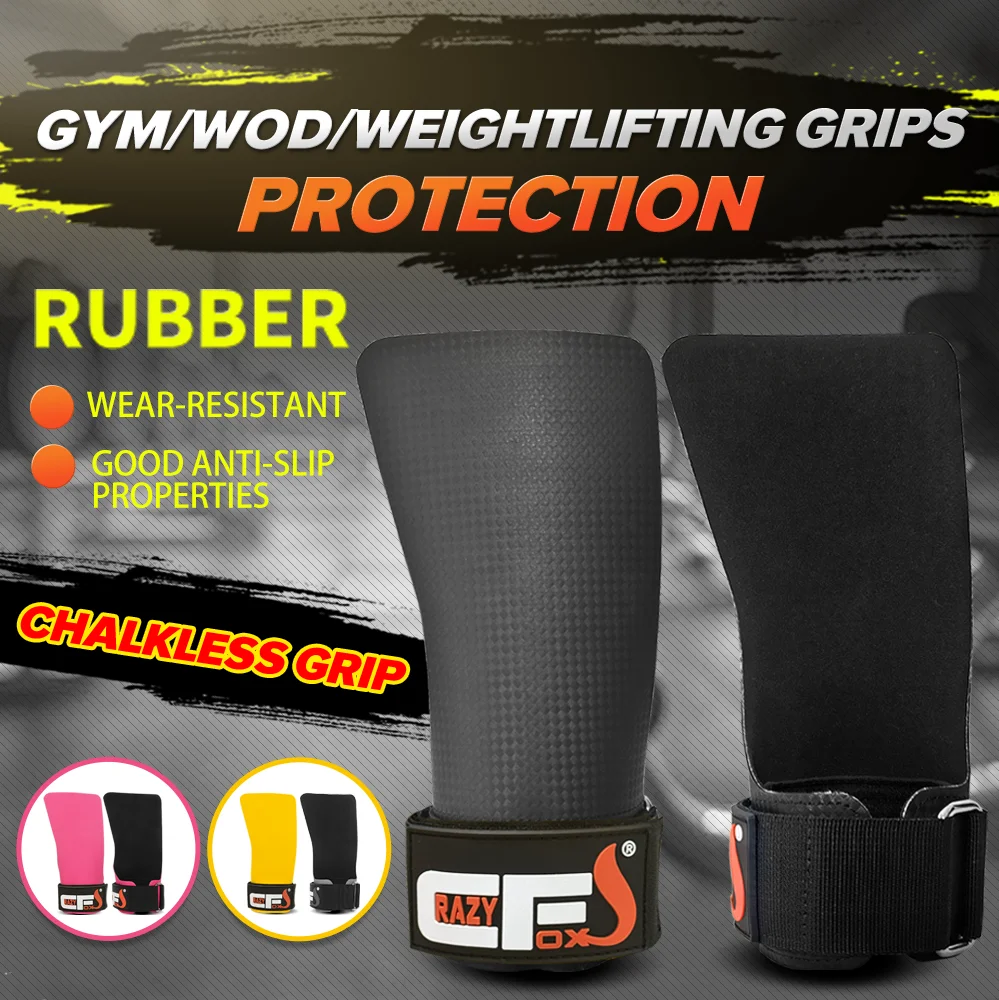 Rubber-chalk-free-weight-Lifting-Grips-Heavy-Duty-Straps-Alternative ...