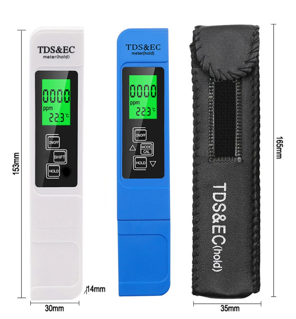 3 IN 1 TDS Water Quality Test Pen EC Meter Conductivity Tester C/F Tap ...