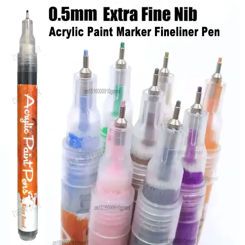 0-5mm-Fine-Line-Needle-Tip-Acrylic-Paint-Art-Marker-Fineliner-Pen-DIY ...