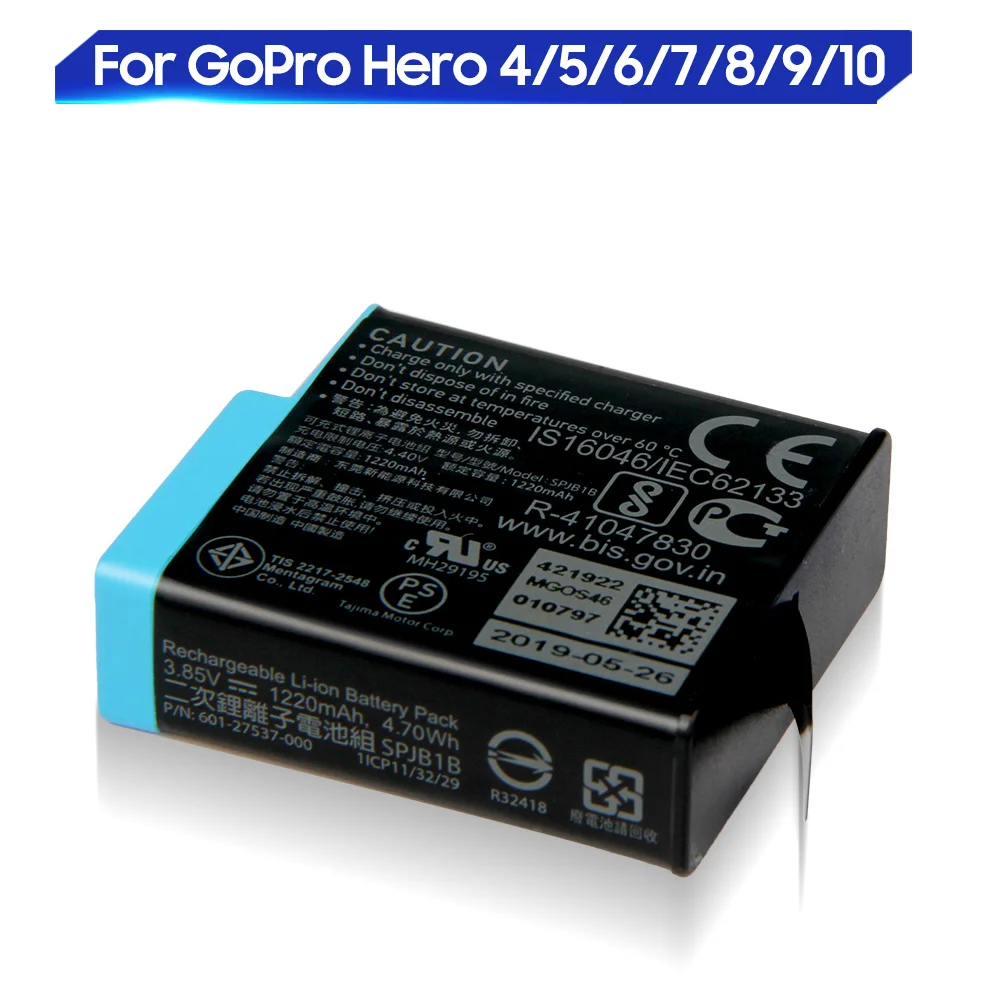 Original-Replacement-Battery-For-GoPro-Hero-9-10-4-5-6-7-8-Hero4-Hero8 ...
