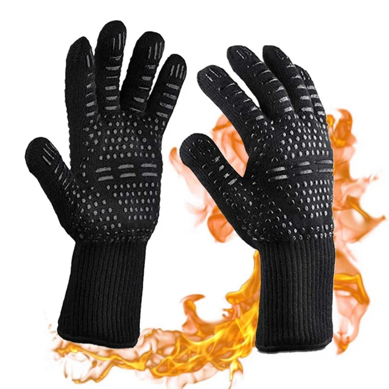Oven-Mitts-Heat-Resistant-Grill-Glove-Kitchen-Potholder-For-Barbecue ...